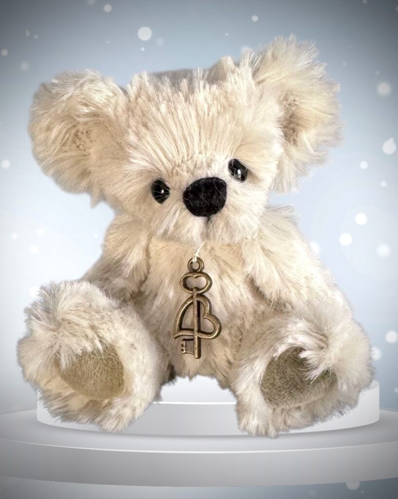 SOLD! Snowball: 4″ Miniature White Artist Polar Teddy Bear