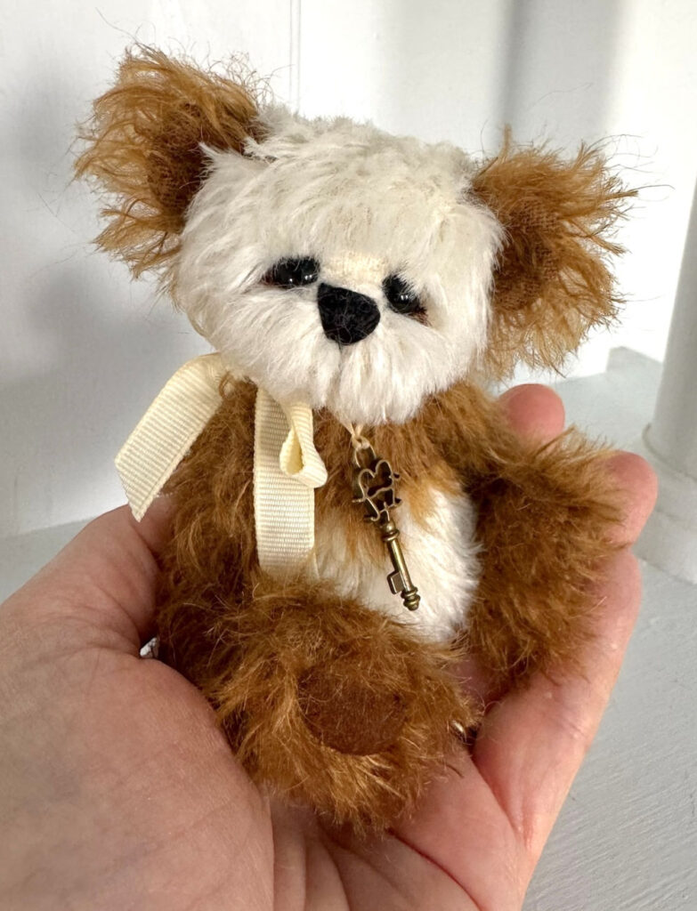 SOLD! Nutella: 4 1/2″ Miniature Artist Panda Teddy Bear